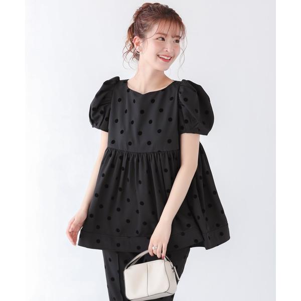 『タイムセール実施中』ZOZO問い合わせ番号:81486498ショップ:Fit more，フィットモアブランド:Fit more，フィットモア商品名:ハートネックフロッキードットトップス【ZOZO限定商品】カテゴリ:トップス>シャツ/...