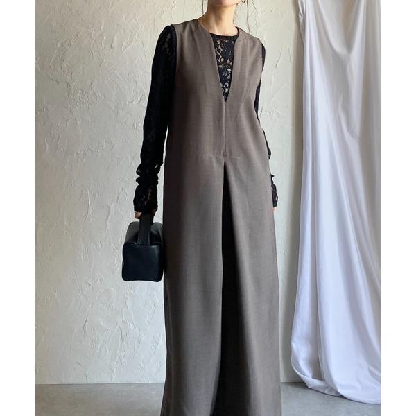 『セール実施中』ZOZO問い合わせ番号:81490943ショップ:wears，ウェアーズブランド:She's Closet，シーズクローゼット商品名:深Vネックフロントタックノースリーブオールインワンサロペットワイドパンツカテゴリ:オールイ...