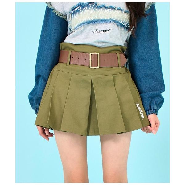 『タイムセール実施中』ZOZO問い合わせ番号:81523171ショップ:ANAP，アナップブランド:ANAP GiRL，アナップガール商品名:ベルト付ローライズ風プリーツスカートカテゴリ:スカート>スカートブランド品番:911-739...