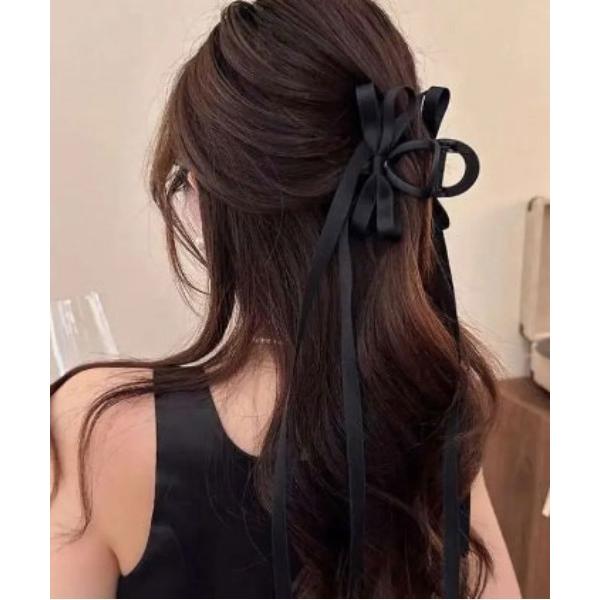 『セール実施中』ZOZO問い合わせ番号:81523554ショップ:TONE，トーンブランド:TONE SELECT GOODS，トーンセレクトグッズ商品名:【float】リボン ロング バンスクリップカテゴリ:ヘアアクセサリー>バレッ...