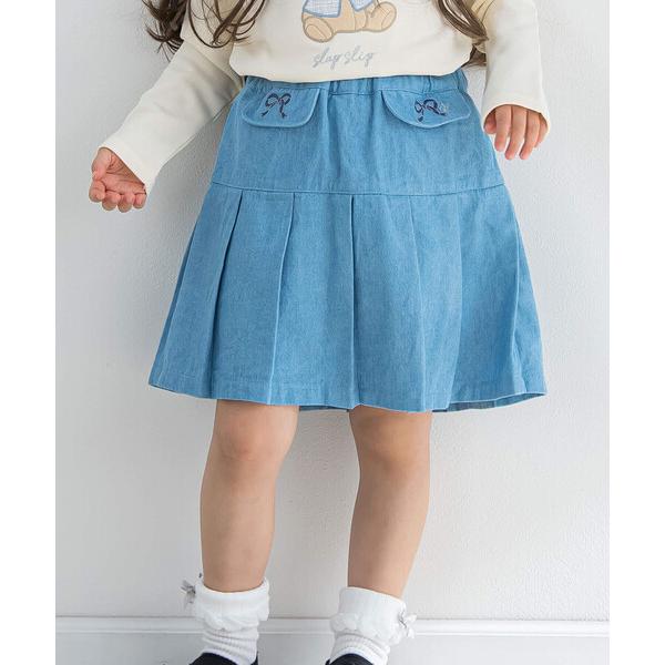 『タイムセール実施中』ZOZO問い合わせ番号:81557006ショップ:BEBE ONLINE STORE，ベベ オンラインストアブランド:SLAP SLIP，スラップスリップ商品名:デニムツイルラメツイードスカパン(90~140cm)カテ...