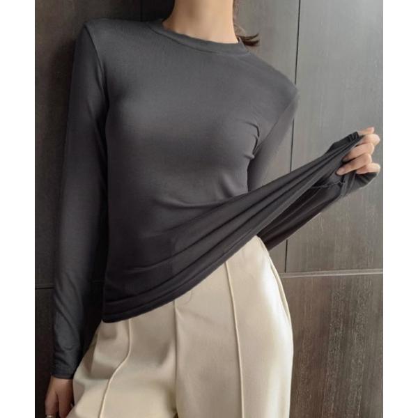 『タイムセール実施中』ZOZO問い合わせ番号:81557673ショップ:Ada.，エイダブランド:Miniministore，ミニミニストア商品名:長袖Tシャツ 無地 レディース トップスカテゴリ:トップス>Tシャツ/カットソーブラン...