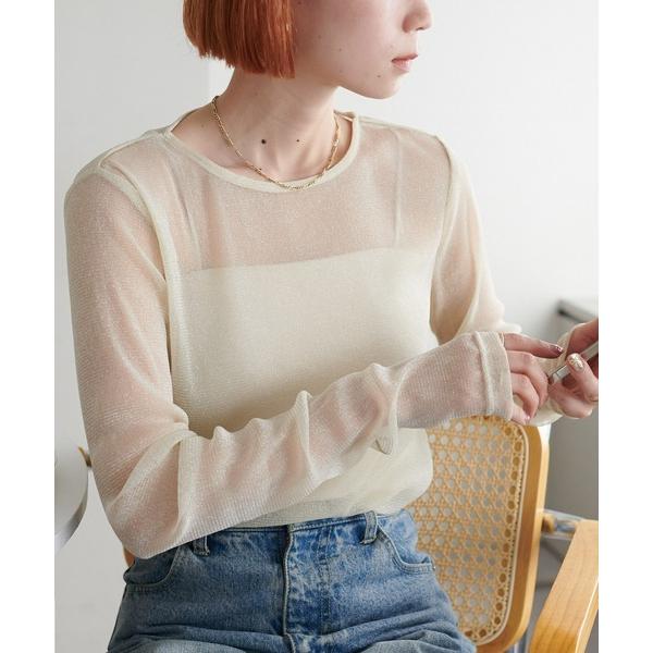 『タイムセール実施中』ZOZO問い合わせ番号:81593342ショップ:DISCOAT，ディスコートブランド:DISCOAT，ディスコート商品名:【WEB限定】《新色追加！》ラメシアーTカテゴリ:トップス>Tシャツ/カットソーブランド...