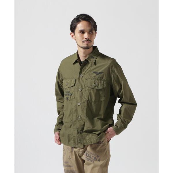 『タイムセール実施中』ZOZO問い合わせ番号:81657095ショップ:AVIREX，アヴィレックスブランド:AVIREX，アヴィレックス商品名:USN TYPEWRIGHTER FATIGUE LONG SLEEVE SHIRT / US...