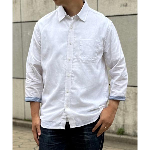 『タイムセール実施中』ZOZO問い合わせ番号:81657882ショップ:ikka LOUNGE，イッカラウンジブランド:ikka，イッカ商品名:【吸水速乾】7分袖イージーケアリネン無地シャツカテゴリ:トップス>シャツ/ブラウスブランド...