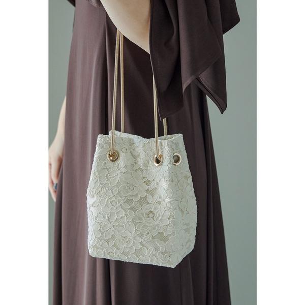 ZOZO問い合わせ番号:81659989ショップ:bflat，ビーフラットブランド:niana，ニアナ商品名:2way刺繍レースショルダーバッグ 巾着 パーティーバッグ フォーマル オケージョン 結婚式 二次会 お呼ばれカテゴリ:バッグ&g...