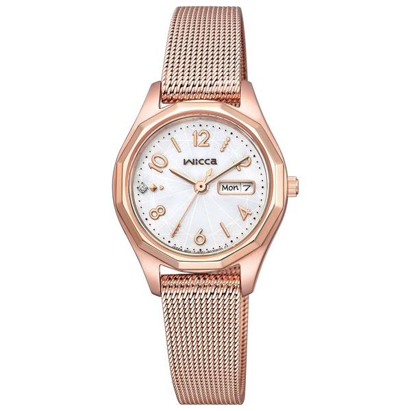 『タイムセール実施中』ZOZO問い合わせ番号:81762452ショップ:CITIZEN，シチズンブランド:wicca，ウィッカ商品名:wicca ウィッカ ソーラーテック デイ＆デイトモデル ピンクゴールドカテゴリ:腕時計>アナログ腕...