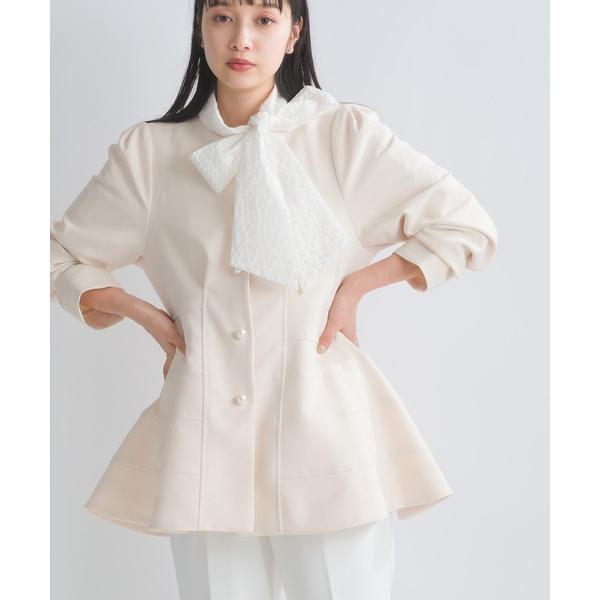 ZOZO問い合わせ番号:81863562ショップ:PICCIN，ピッチンブランド:PICCIN PERLA，ピッチンペルラ，PICCIN，ピッチン商品名:パールボタンペプラムジャケットカテゴリ:ジャケット/アウター>ノーカラージャケッ...