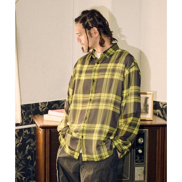 ZOZO問い合わせ番号:81884630ショップ:ONE DAY KMC，ワンデイケイエムシーブランド:ADAM PATEK，アダムパテック商品名:ADAMPATEK/sheer check looose shirt/シアーチェックルーズシ...