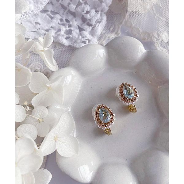 ZOZO問い合わせ番号:81893968ショップ:TONE，トーンブランド:tone，トーン商品名:【mallelabrocante/マルラブロカント】11月誕生石/宝石質スカイブルートパーズとヴィンテージパールの痛みにくいドロップイヤリン...