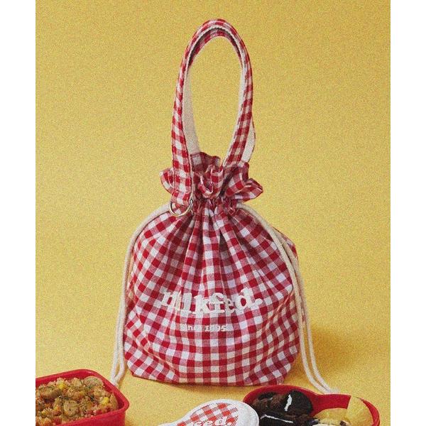 ZOZO問い合わせ番号:81896757ショップ:MILKFED.，ミルクフェドブランド:MILKFED.，ミルクフェド商品名:GINGHAM DRAWSTRING COOLER BAGカテゴリ:食器/キッチン>お弁当箱ブランド品番:...