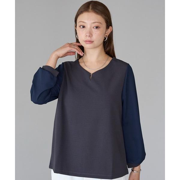 『タイムセール実施中』ZOZO問い合わせ番号:81932121ショップ:Bonjour Sagan，ボンジュールサガンブランド:RIRIYANO，リリヤーノ商品名:大人上品見えボールホック付きブラウスカテゴリ:トップス>ビジネスシャツ...