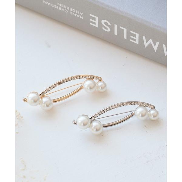 ZOZO問い合わせ番号:81932534ショップ:RUIRUE BOUTIQUE，ルイルエブティックブランド:RUIRUE BOUTIQUE，ルイルエブティック商品名:パール＆ラインストーンアシンメトリーブローチカテゴリ:アクセサリー&gt...