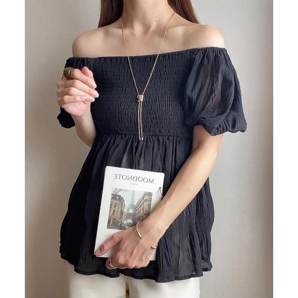 『セール実施中』ZOZO問い合わせ番号:81932715ショップ:JUNOAH，ジュノアブランド:FILLOU，FILLOU，JUNOAH，ジュノア商品名:シアーマジョリカプリーツオフショルブラウスカテゴリ:トップス>シャツ/ブラウス...