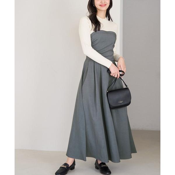 『タイムセール実施中』ZOZO問い合わせ番号:81967829ショップ:ROPE' PICNIC，ロぺピクニックブランド:ROPE' PICNIC，ロペピクニック商品名:ドッキングニットワンピースカテゴリ:ワンピース/ドレス>ワンピー...