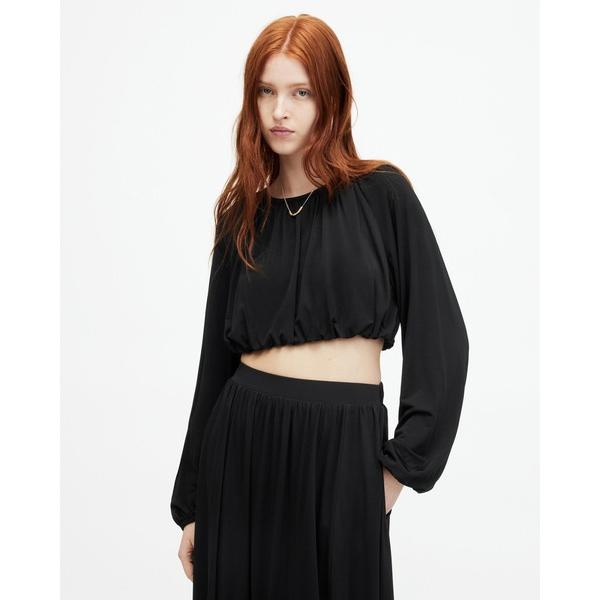 『タイムセール実施中』ZOZO問い合わせ番号:82035292ショップ:ALLSAINTS，オールセインツブランド:ALLSAINTS，オールセインツ商品名:CASANDRA DRAPED CROPPED TOP | CASANDRA ドレ...