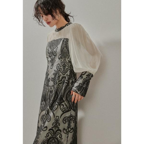 『タイムセール実施中』ZOZO問い合わせ番号:82036872ショップ:bflat，ビーフラットブランド:niana，ニアナ，ANDRESD，アンドレスド商品名:ダマスクギャザードレス 結婚式 パーティードレス 同窓会 お呼ばれワンピースカ...