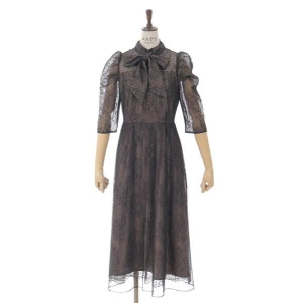 ZOZO問い合わせ番号:82069416ショップ:axes femme，アクシーズファムブランド:axes femme，アクシーズファム商品名:【パーティドレス/結婚式】ドットチュール×レースドレスカテゴリ:ワンピース/ドレス>ドレス...