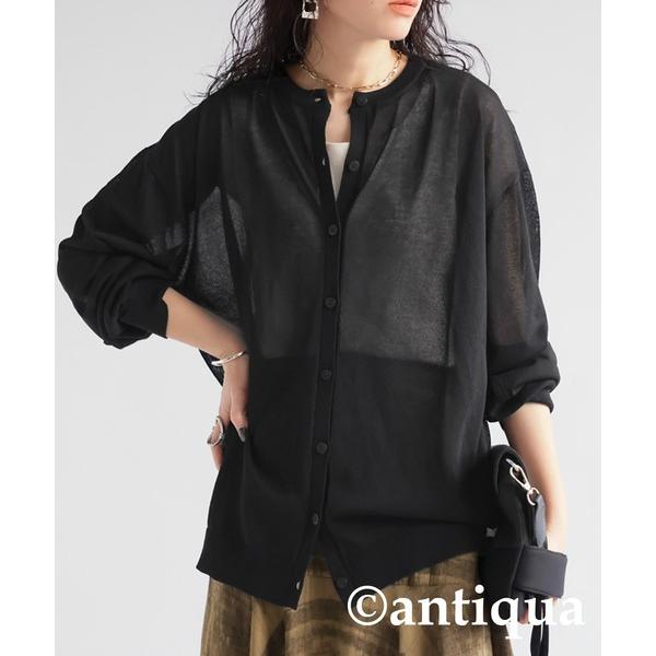 ZOZO問い合わせ番号:82070985ショップ:antiqua，アンティカブランド:antiqua，アンティカ商品名:長袖 羽織り 前開き シアーニット カーディガンカテゴリ:トップス>カーディガン/ボレロブランド品番:NA-004...