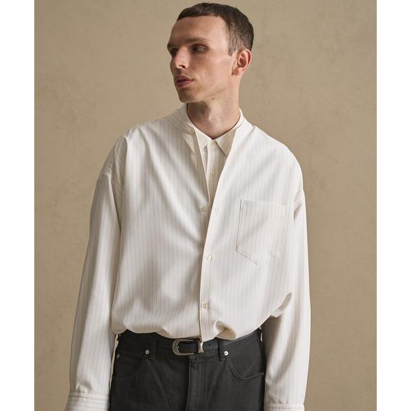 ZOZO問い合わせ番号:82102842ショップ:PUBLIC TOKYO，パブリック トウキョウブランド:PUBLIC TOKYO，パブリックトウキョウ商品名:コンフォートリラックスバンドカラーシャツカテゴリ:トップス>シャツ/ブラ...