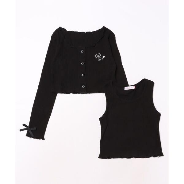 『タイムセール実施中』ZOZO問い合わせ番号:82138453ショップ:BABYDOLL，ベビードールブランド:PINKHUNT，ピンクハント商品名:PINKHUNT ピンクハント タンク付きショート丈リブ カーディガン 9313Kカテゴリ...