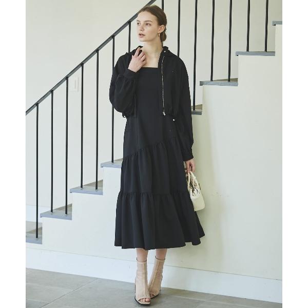 『タイムセール実施中』ZOZO問い合わせ番号:82138863ショップ:AND COUTURE，アンドクチュールブランド:AND COUTURE，アンドクチュール商品名:クロップドフーディ＋ティアードワンピースカテゴリ:ジャケット/アウター...