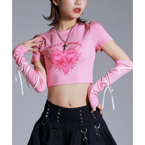 『タイムセール実施中』ZOZO問い合わせ番号:82174451ショップ:夢展望（YUMETENBO），ユメテンボウブランド:Diable baiser，ディアブルベーゼ，夢展望，ユメテンボウ商品名:エンジェルプリントアームウォーマー付半袖カ...