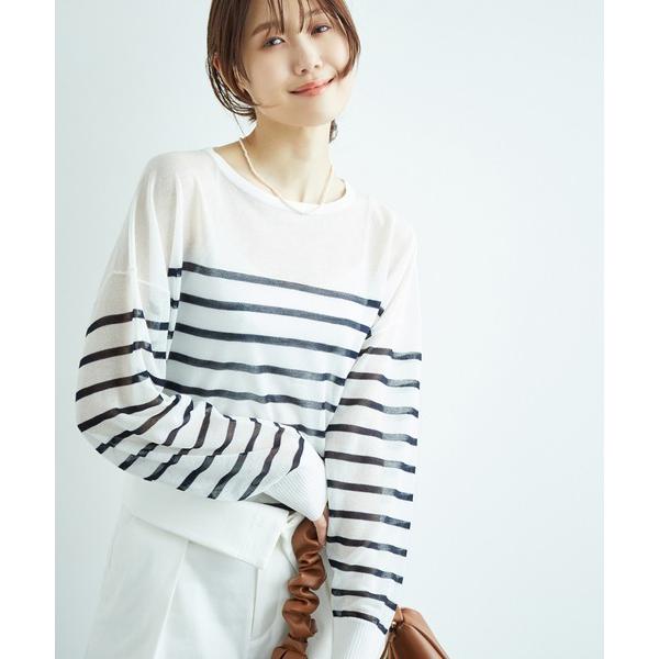 『タイムセール実施中』ZOZO問い合わせ番号:82175493ショップ:ROPE' PICNIC，ロぺピクニックブランド:ROPE' PICNIC，ロペピクニック商品名:シアーボーダーニットカテゴリ:トップス>ニット/セーターブランド...