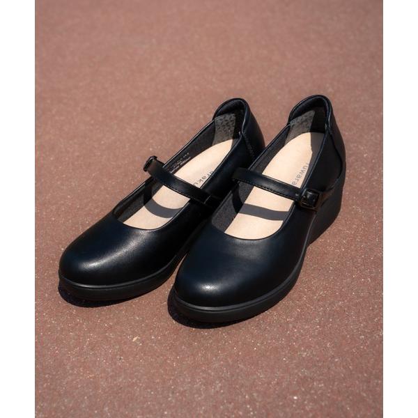 『タイムセール実施中』ZOZO問い合わせ番号:82238984ショップ:シュープラザ，シュープラザブランド:fuwaraku，フワラク，シュープラザ，シュープラザ商品名:【fuwaraku】 幅広 3E 防水 ストラップウェッジパンプス ＜...