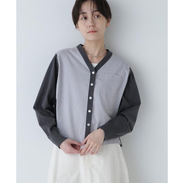 『セール実施中』ZOZO問い合わせ番号:82272207ショップ:human woman，ヒューマンウーマンブランド:human woman，ヒューマンウーマン商品名:◆布帛コンビニットカーディガンカテゴリ:トップス>カーディガン/ボ...