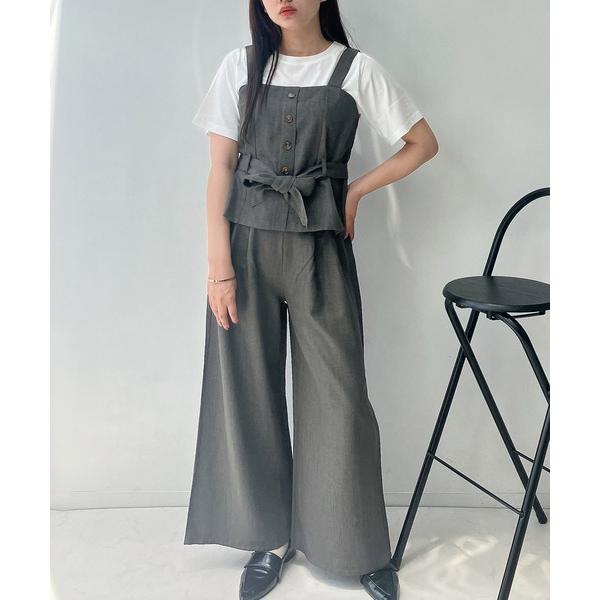 『タイムセール実施中』ZOZO問い合わせ番号:82305703ショップ:AS KNOW AS PLUS，アズノゥアズプラスブランド:AS KNOW AS plus，アズノゥアズプラス商品名:◎ビスチェとパンツとTシャツ 3点セットカテゴリ:...