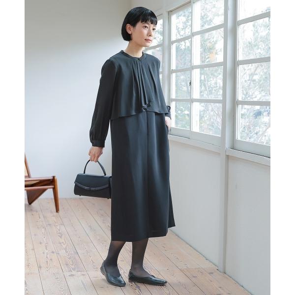 ZOZO問い合わせ番号:82306570ショップ:nissen，ニッセンブランド:Neina，ネイナ商品名:【喪服・礼服】日本製生地使用 フリルデザイン前開きナチュラルデザインワンピース 大きいサイズ有 〔Neina〕カテゴリ:フォーマルス...