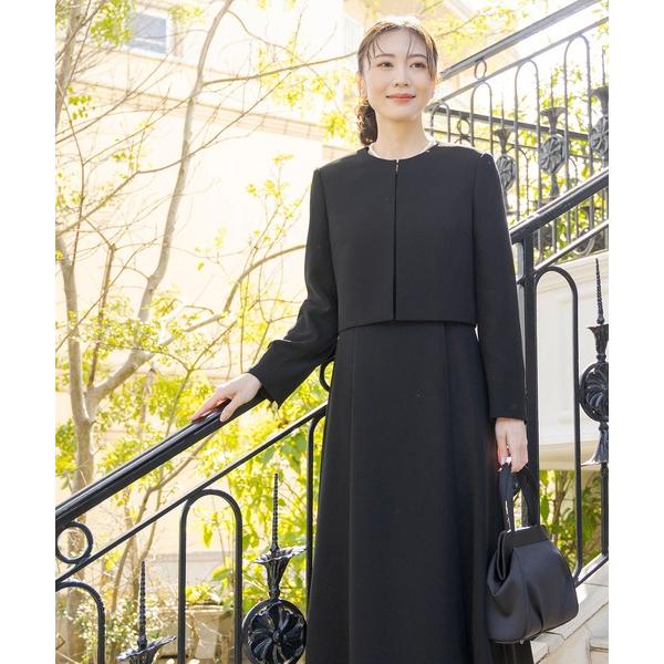 『セール実施中』ZOZO問い合わせ番号:82306624ショップ:CARETTE，カレットブランド:CARETTE，カレット商品名:【喪服・礼服】ショート丈ジャケットとカシュクールワンピースのセットアップカテゴリ:フォーマルスーツ/小物&g...