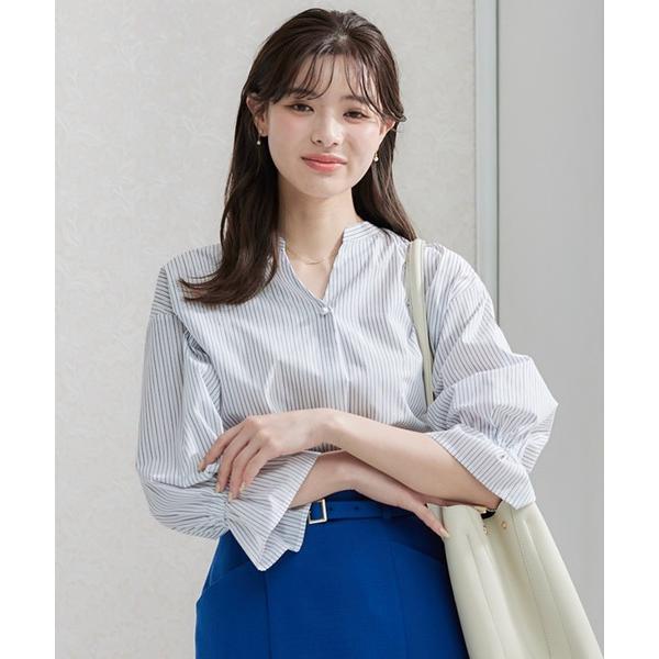 ZOZO問い合わせ番号:82378218ショップ:12Twelve Agenda，トゥエルブ アジェンダブランド:12Twelve Agenda，トゥエルブ　アジェンダ商品名:ラメストライプスキッパーキャンディスリーブブラウスカテゴリ:トッ...