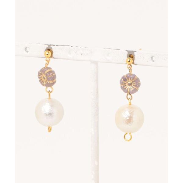 ※このアイテムは返品・交換対象外商品です。ZOZO問い合わせ番号:82512606ショップ:TONE，トーンブランド:tone，トーン商品名:【Occhocochoi】hibiscusと8mm cotton perl pierce(MA)カ...