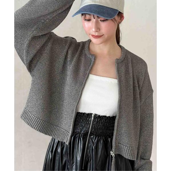 『タイムセール実施中』ZOZO問い合わせ番号:82546297ショップ:WEST CLIMB，ウエスト　クライムブランド:Per sist ence，パーシエンス商品名:ラメリリーヤーンジップカーデカテゴリ:トップス>カーディガン/ボ...