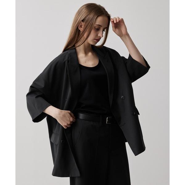 ZOZO問い合わせ番号:82546659ショップ:EMMA CLOTHES，エマ クローズブランド:CLEL，クレイル商品名:【CLEL】Back Brushed TR Double Breasted Short Sleeve Tailor...