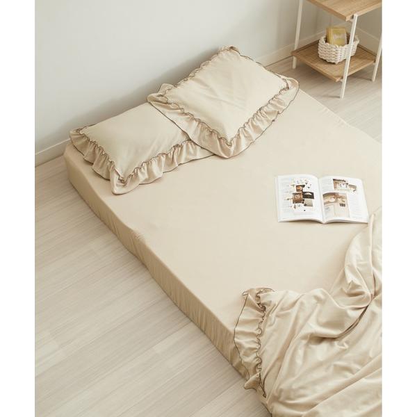 『タイムセール実施中』ZOZO問い合わせ番号:82547946ショップ:iellio，イエリオブランド:iellio，イエリオ商品名:フリル パイピング ボックスシーツ 寝具 / セミダブルカテゴリ:インテリア>寝具ブランド品番:55...