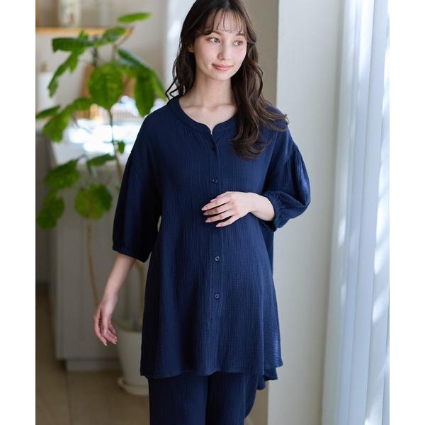 『タイムセール実施中』ZOZO問い合わせ番号:82550143ショップ:cross marche，クロスマルシェブランド:Rosemadame，ローズマダム商品名:コットン100％ ダブルガーゼ ボリューム袖パジャマ（半袖） 上下セット (...
