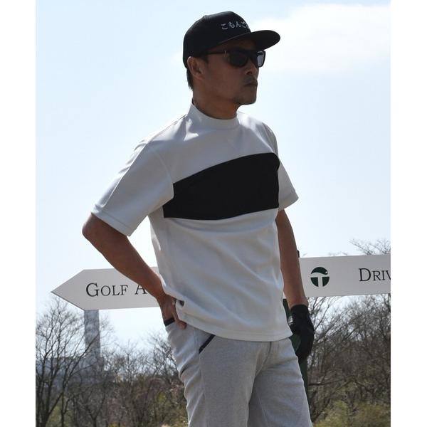 『タイムセール実施中』ZOZO問い合わせ番号:82644218ショップ:FRP，エフアールピーブランド:COMON GOLF，コモンゴルフ商品名:ドライカノコ生地使用 カラー切替半袖モックネックシャツカテゴリ:アウトドア/スポーツ>ゴ...