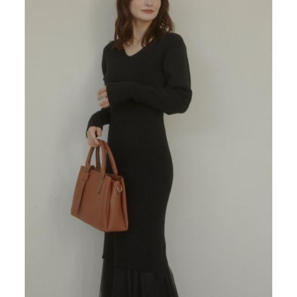 『セール実施中』ZOZO問い合わせ番号:82675692ショップ:ACYM，アシームブランド:ACYM，アシーム商品名:2024 Decollete cut knit ワンピースカテゴリ:ワンピース/ドレス>ワンピースブランド品番:0...