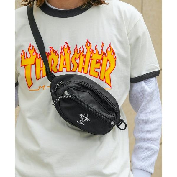 ZOZO問い合わせ番号:82743958ショップ:THRASHER by RIFFLEPAGE，スラッシャー バイ リフルページブランド:THRASHER，スラッシャー商品名:BENCHMARK WAIST BAG/スラッシャー撥水加工シン...