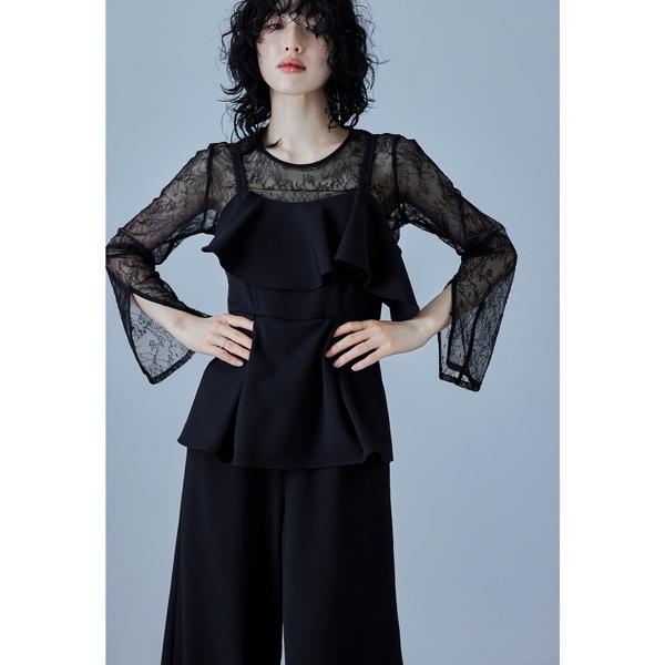 『タイムセール実施中』ZOZO問い合わせ番号:82747550ショップ:bflat，ビーフラットブランド:niana，ニアナ商品名:ペプラムデザインコンビネゾンワイドパンツドレス オールインワン パーティードレス 結婚式 同窓会 成人式 お...