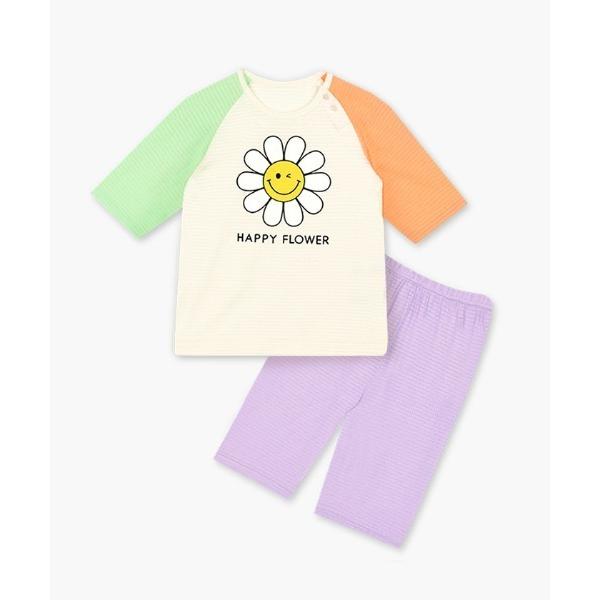 『タイムセール実施中』ZOZO問い合わせ番号:82747929ショップ:Auntie Rosa，アンティローザブランド:unifriend，ユニフレンド商品名:韓国子供服 サンフラワー7分丈パジャマカテゴリ:ルームウェア>ルームウェア...