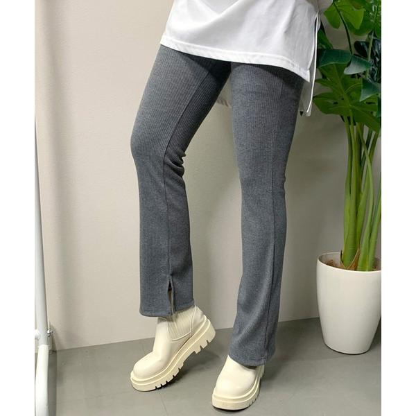 『タイムセール実施中』※このアイテムは返品・交換対象外商品です。ZOZO問い合わせ番号:82747989ショップ:Crisp，クリスプブランド:CRB，シーアールビー商品名:リブスリットレギンスカテゴリ:レッグウェア>レギンス/スパッ...