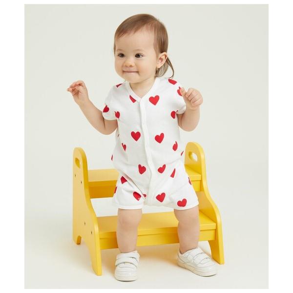 ※このアイテムは返品・交換対象外商品です。ZOZO問い合わせ番号:82748450ショップ:PETIT BATEAU，プチバトーブランド:PETIT BATEAU，プチバトー商品名:ハートプリントショートロンパースカテゴリ:ママ＆ベビー&g...