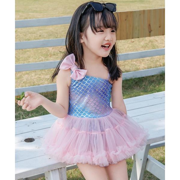 『タイムセール実施中』※このアイテムは返品・交換対象外商品です。ZOZO問い合わせ番号:82749780ショップ:TeddyShop，テディショップブランド:TeddyShop，テディショップ商品名:キッズ水着 ワンショル風マーメイドチュー...