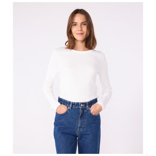 ZOZO問い合わせ番号:82783147ショップ:PETIT BATEAU，プチバトーブランド:PETIT BATEAU，プチバトー商品名:クルーネック長袖Ｔシャツカテゴリ:トップス>Tシャツ/カットソーブランド品番:A0AKG素材:...