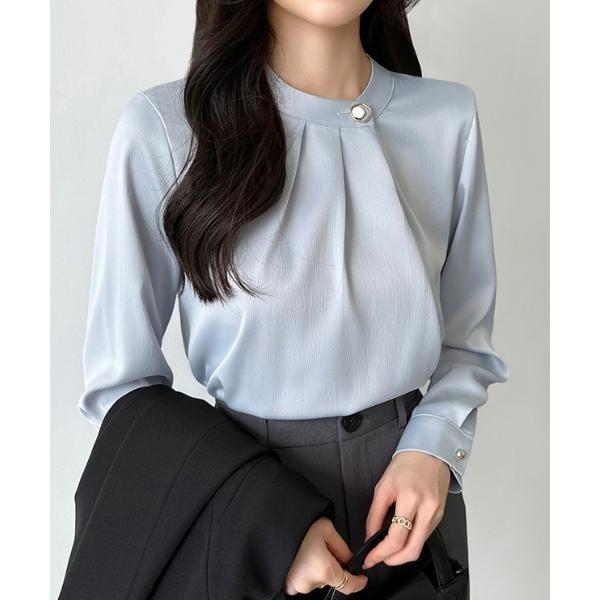 『タイムセール実施中』ZOZO問い合わせ番号:82814169ショップ:Ada.，エイダブランド:COCOMOMO，ココモモ商品名:リングボタンディティールタックブラウス きれいめ タックブラウス 長袖 ブラウス フォーマル オケージョン ...