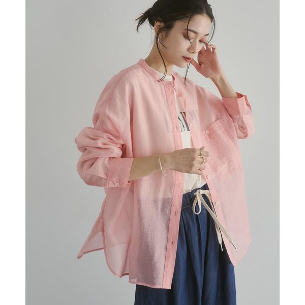 ZOZO問い合わせ番号:82920881ショップ:hunch，ハンチブランド:hunch，ハンチ商品名:【WEB限定/別注】バンドカラー シアーシャツカテゴリ:トップス>シャツ/ブラウスブランド品番:WLN1903素材:再生繊維（セル...